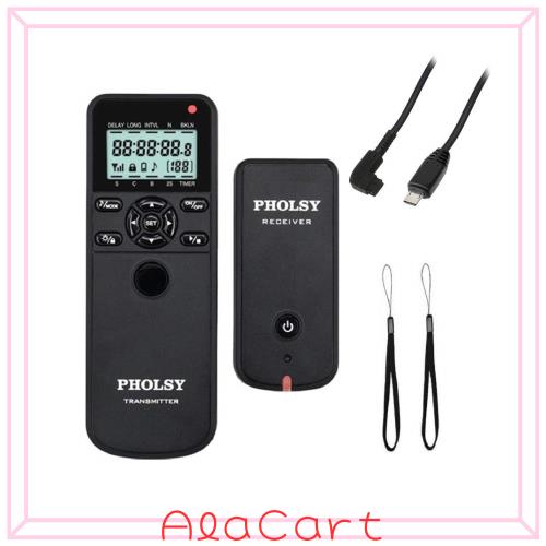 PHOLSY ワイヤレスレリーズ タイマーリモートコントローラー HDR インターバル バルブ タイマー Sony 用 a1 a9 a7M4 a7M3 a7RM5 a7RM3 a7