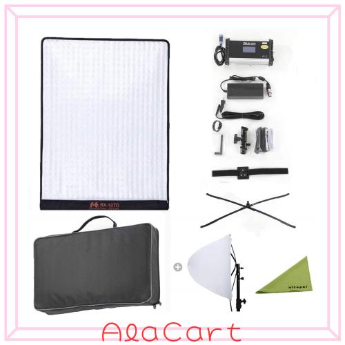 Falcon Eyes RX-18TD 3000-5600k 100W CRI95+ 無段階調整 巻けるライト 定常光 撮影ビデオライト タッチ式調整 ACアダプター付き 超薄型