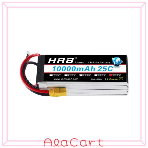 HRB 10000mAh 22.2V 25C 6S リチウムポリマー電池 ドローン、リモートコントロール航空機、農業用植物保護機、DJI 10000専用