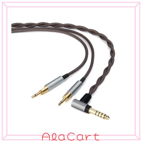 6N単結晶銅 【ブラック 4.4mm 5極 バランス】 ビバボ HD700 対応 交換用 リケーブル ヘッドフォン ケーブル