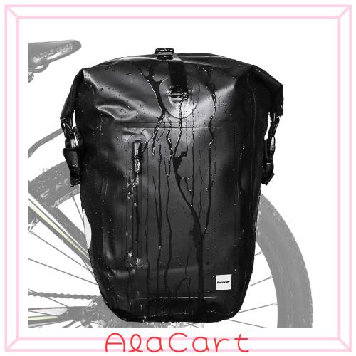 Rhinowalk 自転車 パニアバッグ リアバッグ サイドバッグ バイク 防水 大容量 軽い 収納力 (ブラック)