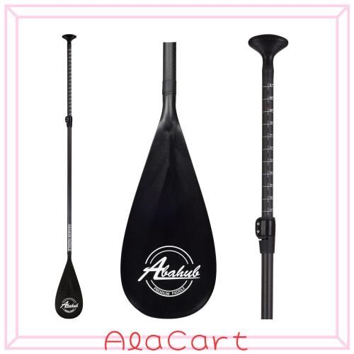 その他のスポーツ Carbon Fiber SUP Paddle 3-Section Adjustable Carbon Shaft Black Plastic Blade + Bag