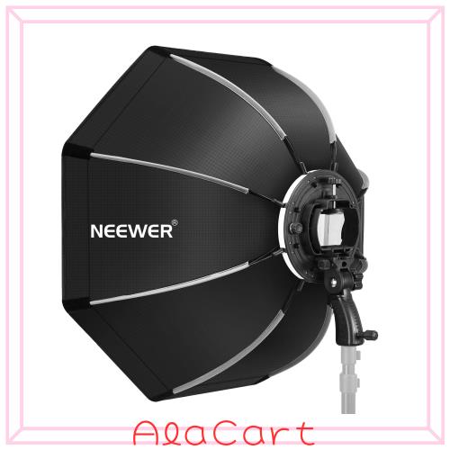 NEEWER 八角形ソフトボックス 65cm/26in S-タイプブラケットマウントとキャリングケース付 コンパチブル TT560 NW561 NW562 NW565 NW620