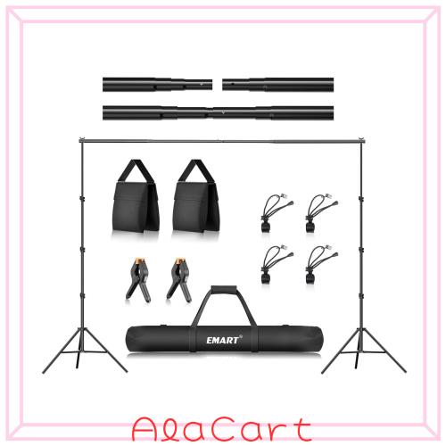 EMART 背景スタンド 260x300cm 高さ、幅調節可能 撮影スタンド 撮影用 背景スタンドセット グリーンバックスタンド 写真撮影用 人物 商品