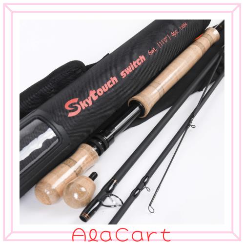 M MAXIMUMCATCH Maxcatch Skytouch 両手スイッチ＆speyフライロッド ファーストアクションコーデュラチューブ付き フライフィッシングロ