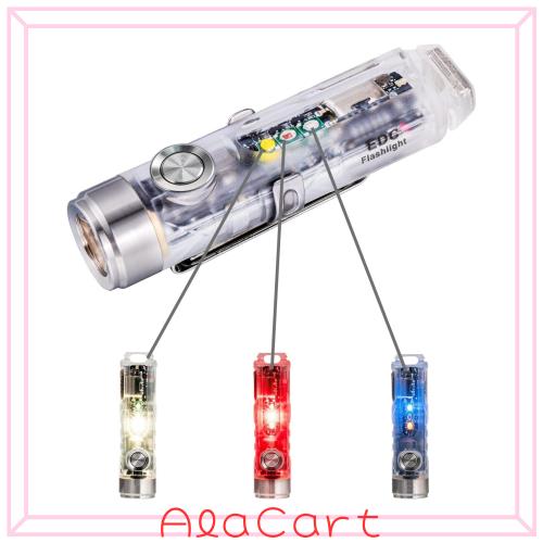 RovyVon LED Aurora A8 キーホルダー型懐中電灯、650高ルーメン超高輝度、EDCミニサイズ、USB-C充電式、10モード、チェック、読書に最適(