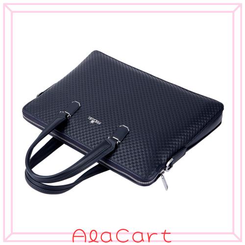 FSDWG ビジネスバッグ レザー A４サイズ対応 防水 ブラック ブルー