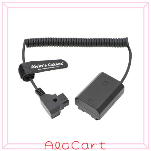Alvin’s Cables FZ100 Sony a7IV a7RIII a7SIII a9 カメラ 用の NP FZ100 ダミー 電池 to D tap コイル状 電源 ケーブル