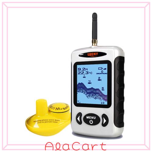 LUCKYLAKER 魚群探知機 ワイヤレス 魚探 ポータブル ぎょたん探知機 釣り ワカサギ 魚探 カヤック バス