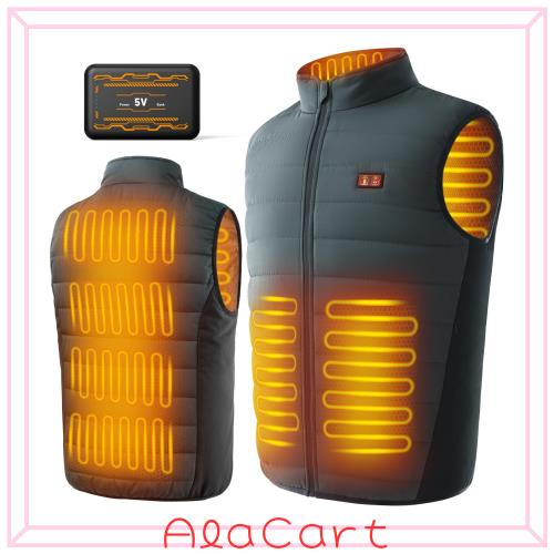 [NAFUAIR] 電熱ベスト 15W高出力 30000mAh バッテリー付き ヒーターベスト 超大発熱面積 最大60℃ 3段階温度調整 ヒットベスト 防寒ベス