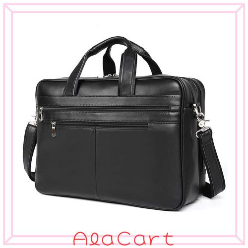 [Ariga] ビジネスバッグ メンズ 本革 牛革 2way A4対応 自立 大容量 ブリーフケース レザー 通勤 出張 就活 ブラック