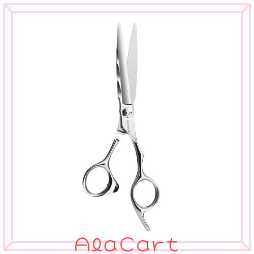 AOLANDUO専門的な散髪はさみは6インチであり、非常に鋭いブレードを持ち、440C鋼の髪切りハサミは耐久性を持ち、滑らかな動きと細かいカ