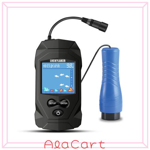 LUCKYLAKER 高性能 有線 カヤック 魚群探知機 ポータブル バス 海 魚探知機 ボート ソナー 振動子 船 ワカサギ 魚探 釣り 携帯 小型 釣り