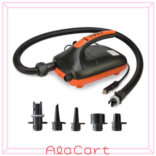 Dearsee SUP用 電動エアーポンプ 12V給電 20psiまで 電動空気入れ 自動停止機能搭載 インフレータブルエアポンプ LCD 電動ポンプ エアー