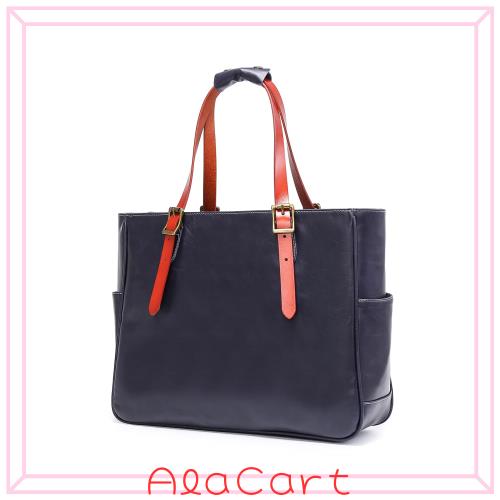 [AKIYAMA] トートバック ショルダーバッグ バッグ 2way ハンドメイド 本革 ヌメ革 栃木レザー 男女兼用 ビジネス ファスナー a4 調節可 (