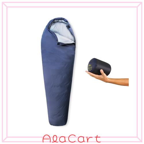 Litume ダウンウルトラエアマミースリーピングバッグ 0.45kg、20°C-6°C、700フィルパワー、3シーズン対応、超軽量、コンパクトでポータ