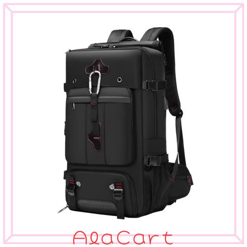 [shrradoo] 登山リュック 70L 大容量 ファスナー リュックサック バックパック 17インチPC リュックサック スクエア 防水 ハイキング用