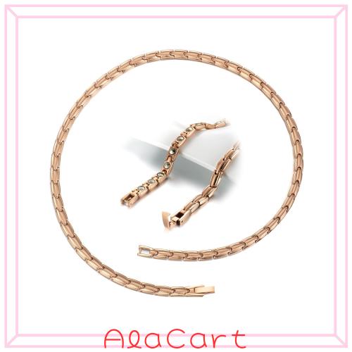 [BEFOSHINN] 54粒 純度99.999％ ゲルマニウム ネックレス レディース ネックレス ステンレス ジュエリー (ローズゴールド) BEFOSHINN] 54粒 純度99.999％ ゲルマニウム ネックレス レディース