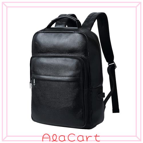 [Ariga] リュック メンズ 本革 牛革 15.6インチPC収納 A4 レザー 大容量 多機能 革 リュックサック バックパック ビジネスリュック 人気