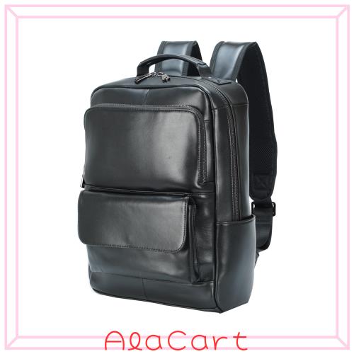 [Masa Kawa] 雅革 リュック メンズ 本革 バックパック ビジネスリュック 牛革 防水 14インチPC収納 A4 レザー 軽量 大容量 通勤 通学 出