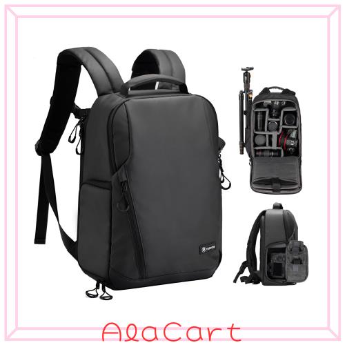 TARION カメラバッグ カメラバックパック カメラリュック 大容量 11.5L サイドアクセス 三脚収納 軽量 防水 一眼レフカメラバッグ DSLR