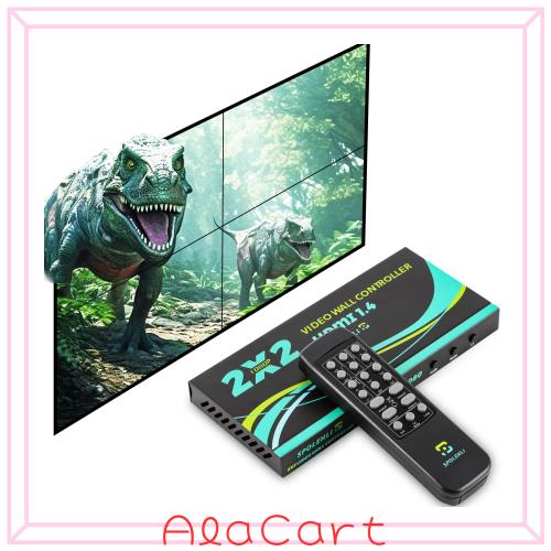 Spolehli ビデオウォールコントローラー 2X2 ビデオウォールプロセッサー 2X1 3X1 4X1 1X2 1X3 1X4 1080p HDMI 1.4 マルチスクリーンスプ