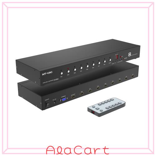 HDMI 切替器 8入力1出力 4K60Hz HDCP 2.2 HDMI 切り替え器 8入力 HDMI 2.0 MT-VIKI 自動切替機能搭載 リモコン付きPS5、PS4、PS3、Xbox、