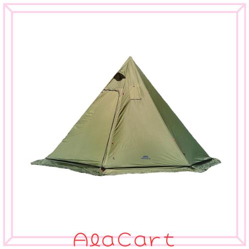 Kadahis ワンポールテント 2-3人用 超軽量 スノースカート付き 1.6？ 設営簡単 防災用 アウトドア用品 キャンプ 海 花見 運動会 登山用