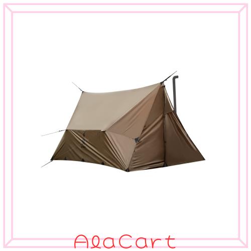 OneTigris ROCDOMUSハンモックオーニング＆ホットテント 2.0 フロアレスシェルター ブラウン 70Dナイロン生地 (ブラウン)