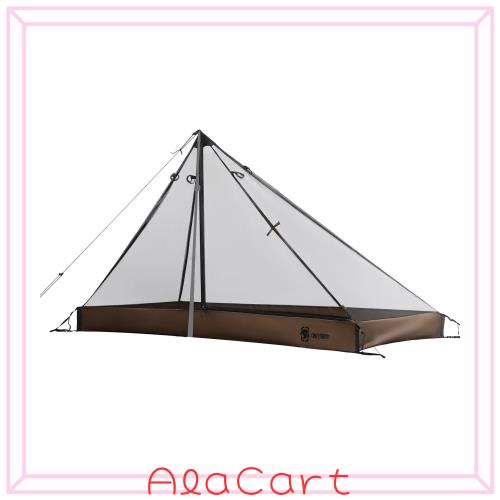 OneTigris ROCシングルトップインナーテント ワンポールインナーテント 一人用 ソロ 超軽量 メッシュテント モスキートネット 蚊帳 キャ