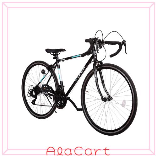 ロードバイク 自転車 シマノ21段変速 700C 2WAYブレーキシステム搭載 補助ブレーキ ドロップハンドル 超軽量高炭素鋼フレーム ワイヤ錠・