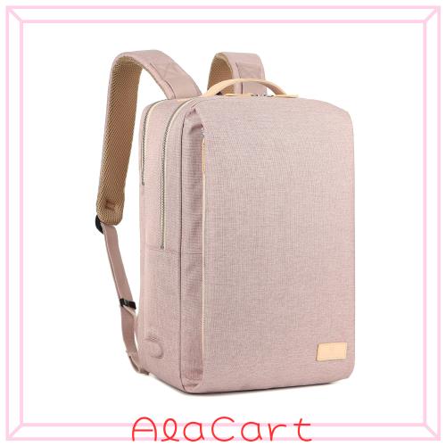Nordace Siena - 15.6インチ ノートパソコンバックパック 男女兼用 USB充電ポート付き 防水 日常 旅行 仕事用, ピンク, 19L