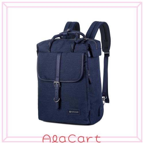 Nordace Comino トートパック USB充電ポート付き 防水 - 日常用 ノートパソコン スマートバックパック 仕事用 ビジネス用, ネイビーブル