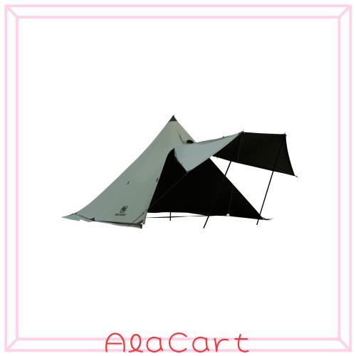 OneTigris Northgaze ポリコットンTC ワンポールテント 遮光 通気 1本メインポール付き 簡単設営 ポジショニングロープあり 2〜4人用 キ