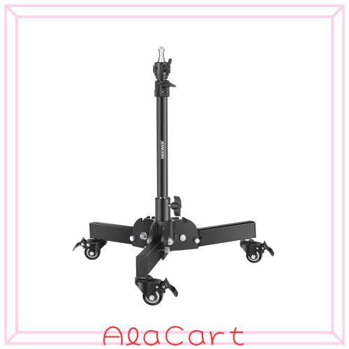 NEEWER 耐荷重ライトスタンド 折りたたみ式三脚スタンド（最大高さ2.4ft） キャスター付き 低角度/卓上撮影用 写真ライトスタンド ソフト