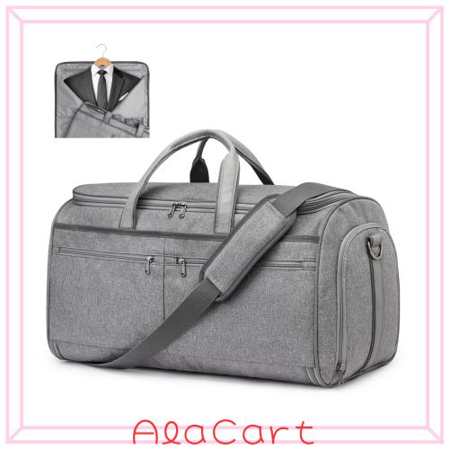 S-ZONE キャリーオン 旅行用ガーメントダッフルバッグ、 ハンギングガーメントバッグ 2-1 コンバーチブルダッフルスーツバッグ メンズ レ