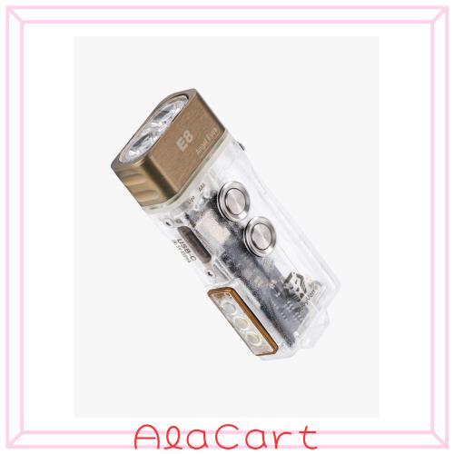 RovyVon E8 EDC 懐中電灯USB C充電式、500ルーメンデュアル電源小型トーチ互換性の AAA バッテリー キャンプと毎日のため、4000K 95+高演