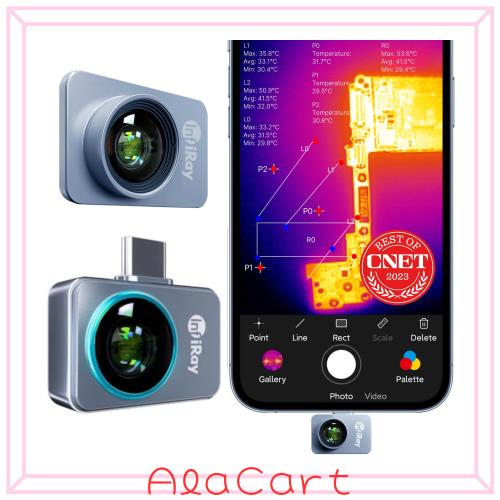 InfiRay Xinfrared P2 Pro サーマルカメラ Android 9.0以降対応 磁気マクロレンズ付き Android Type-C スマートフォン用 9gフルメタルボ