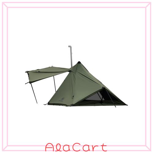 OneTigris CONIFER テント ソロテント 軍幕テント ポリコットンT/C 二股ポール 二又フレーム 煙突穴付き 焚火可 撥水 通気 遮光 簡単設営