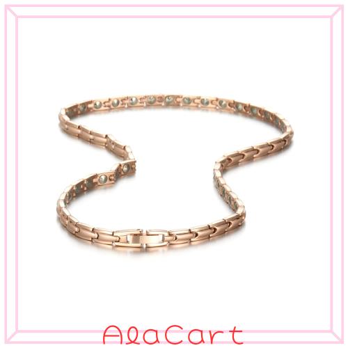 [HyyMe] 54粒 純度99.999% ゲルマニウム ネックレス ステンレス鋼ですネックレス ヘマタイト人気 静電気除去 ファッションジュエリー こ