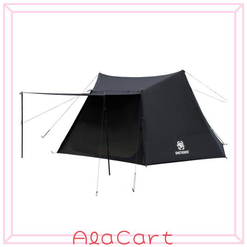 OneTigris NEBULA テント 1-2人用 キャンプ パップテント ソロ ポール付き 専用グランドシート付き 軍幕 家族用 SOLO STEAD 黒 日よ