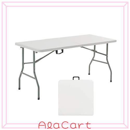 折りたたみテーブル アウトドア 作業テーブル ダイニングテーブル 耐荷重120kg 大きい 軽量 持ち運び 室内 屋外 ピクニック キャンプ (ホ