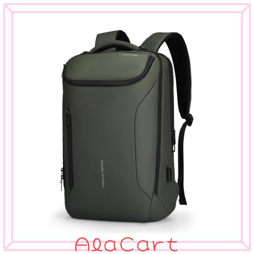 [マークライデン] バックパック 防水ビジネスリュック メンズ用 30L大容量 盗難防止ラップトップバッグ17インチパソコン対応 グリーン