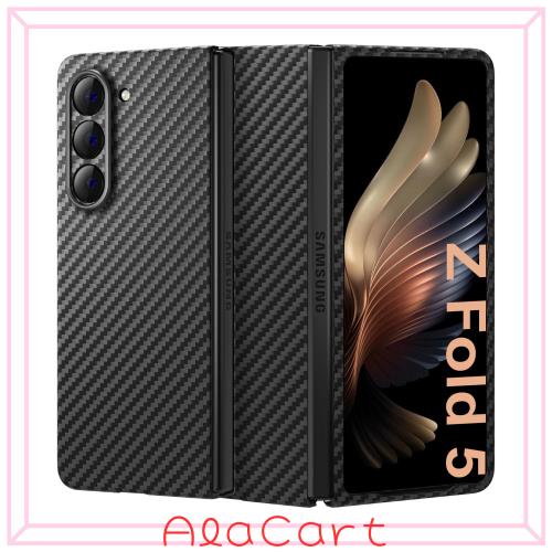 Galaxy Z Fold 5用アラミド繊維ケース memumi 0.5mm極薄デザイン 耐衝撃保護カバー 1500Dアラミド繊維 ワイヤレス充電対応