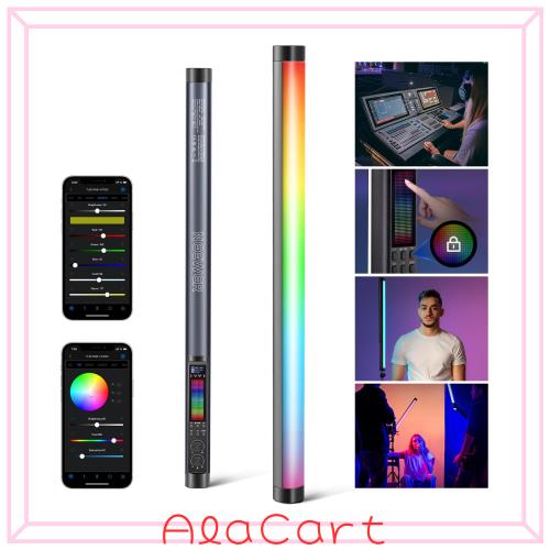 NEEWER TL60 RGB チューブライト フルカラー RGBWW スティックライト ハンドヘルドライト 撮影用ライト LEDビデオライト バーライトAPP/2