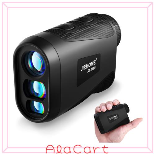 JIE ゴルフ距離計 ゴルフレーザー距離計 1000m/1093yd対応 ミニ超軽量距離計 0.05s高速読取り 高低差測定 スロープモード ピンロック