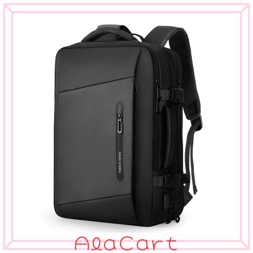 [MS] メンズビジネスリュック拡張可能な大容量ビジネスリュックUSB充電ポート付き多機能ファッション旅行バックパック17.3 ”学生通勤ビジ