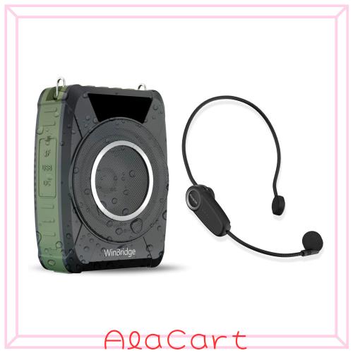 W WINBRIDGE 拡声器 20W ポータブル拡声器 IPX6防水 録音/USB/AUX入力/TFカード/ミュート/sosアラーム機能 音楽再生 小型スピーカー PAシ