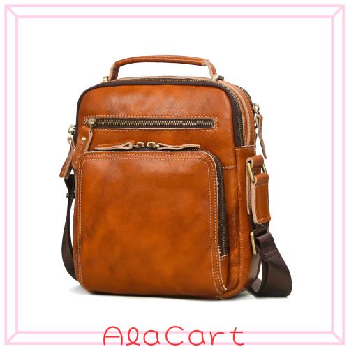 LANNSYNE ショルダーバッグ メンズ 本革 斜め掛けバッグ 男性 レザー 大容量 10.5インチiPad対応 肩掛けバッグ カジュアル 通勤 通学 ア