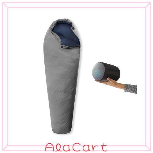 Litume ウルトラコンパクトスリーピングバッグ、夏および3シーズン対応、700+フィルパワーダウン、超軽量でポータブルなマミースリーピン